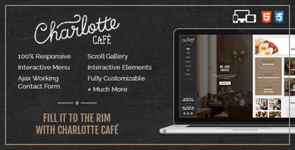 Charlotte – Café Bistro HTML Template - vspixel.com